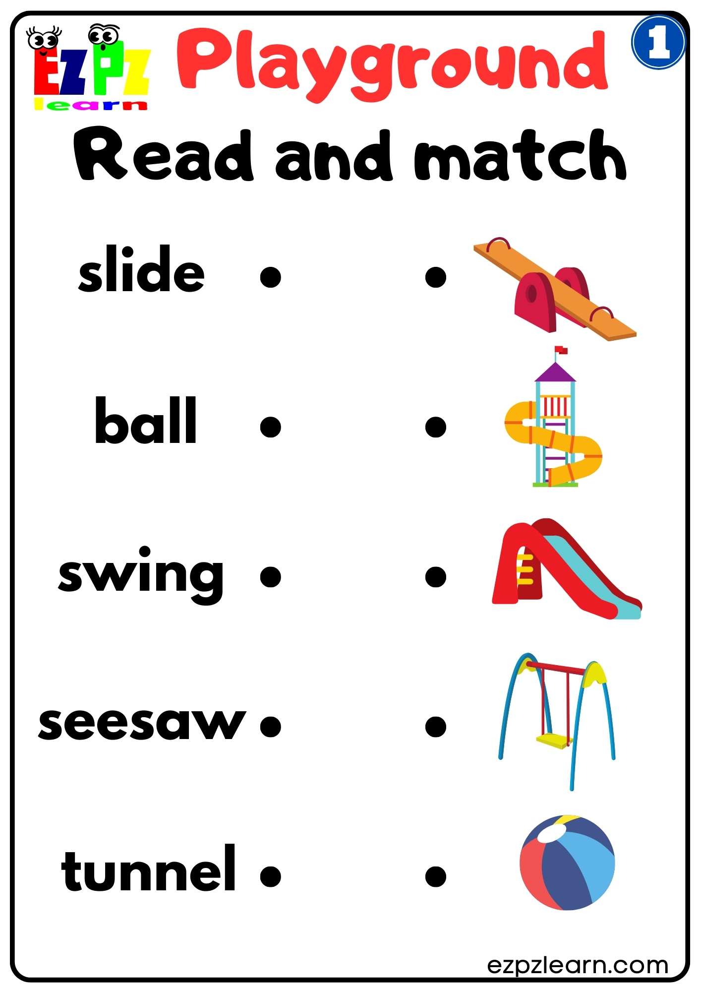 Reading Matching Worksheet